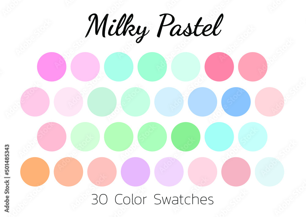 Collection Color palette, swatch color palette, Flat vector ...