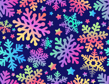 Bright Multicolor Winter Snowflake Free Stock Photo - Public Domain ...