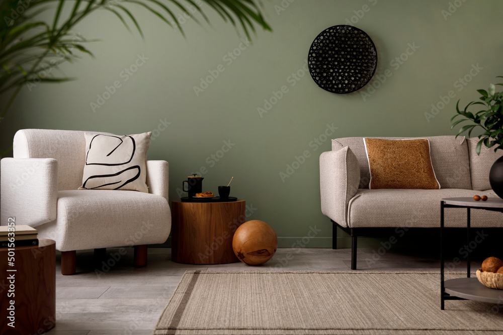 Green living room grey sofa store
