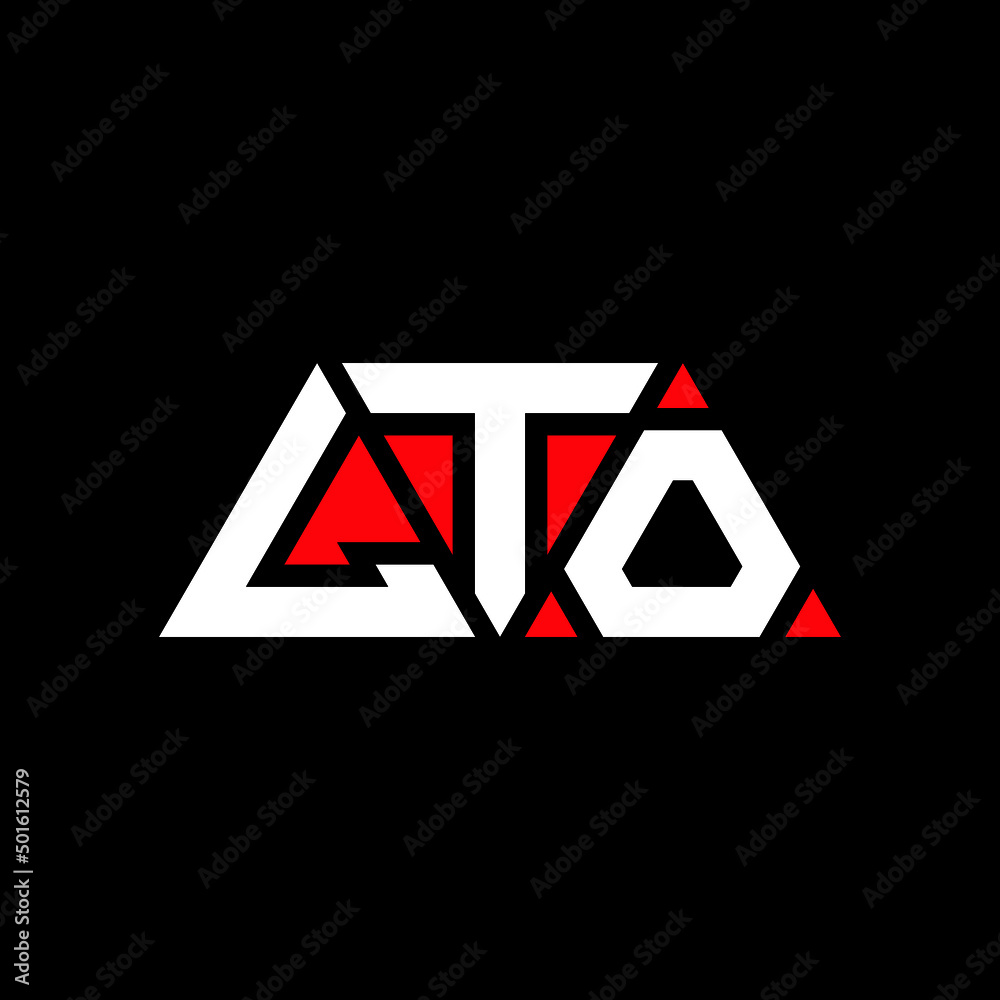LTO triangle letter logo design with triangle shape. LTO triangle logo ...