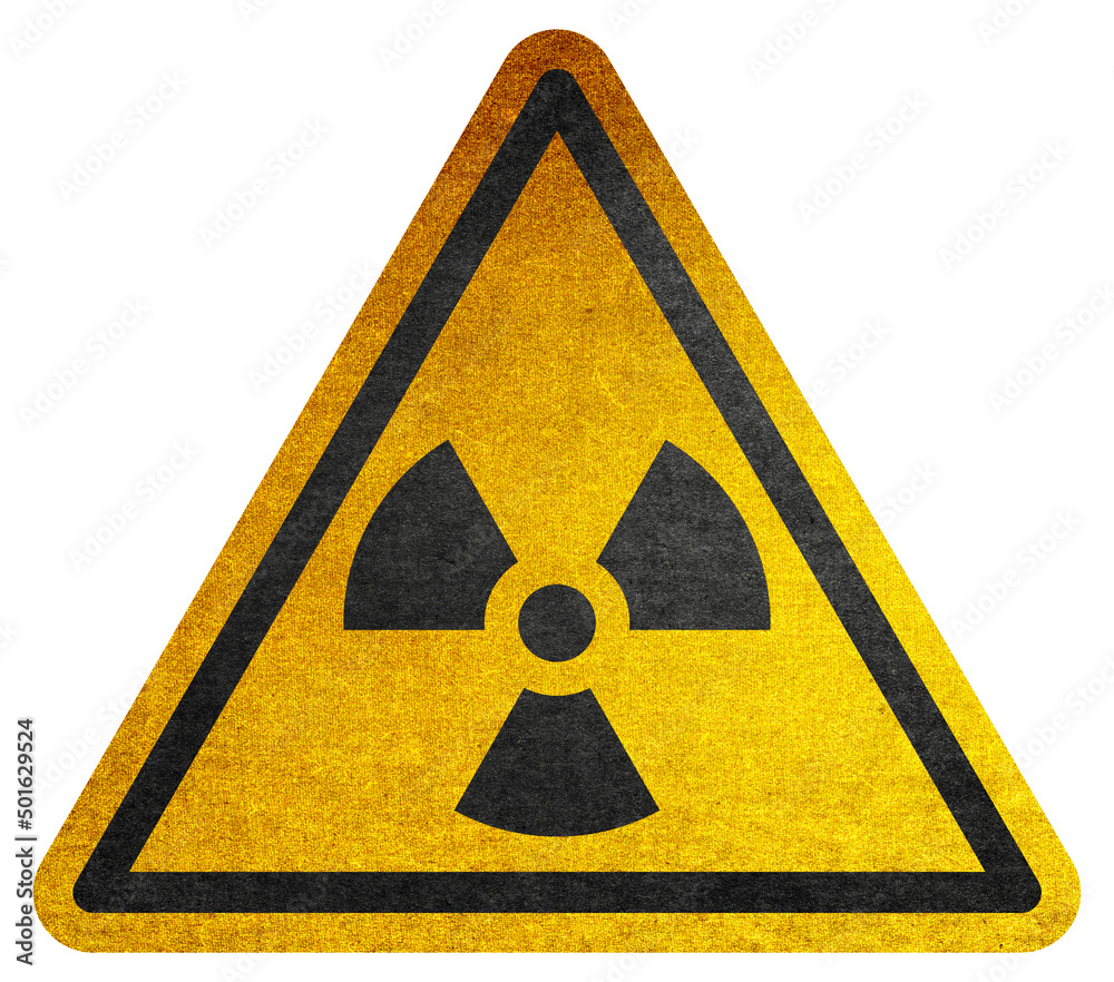 Illustration Stock Radioactive (ionizing radiation) round yellow and ...