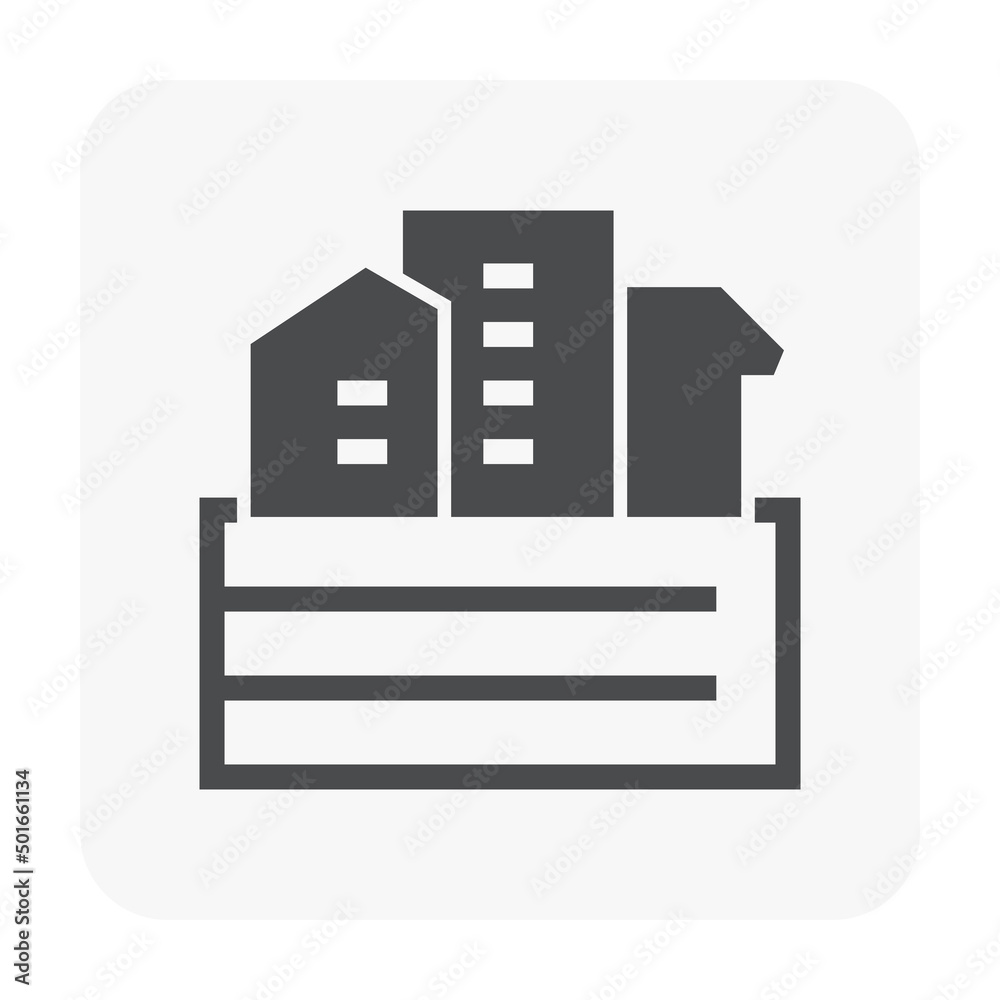 Building and soil support vector icon design. May called earth ...