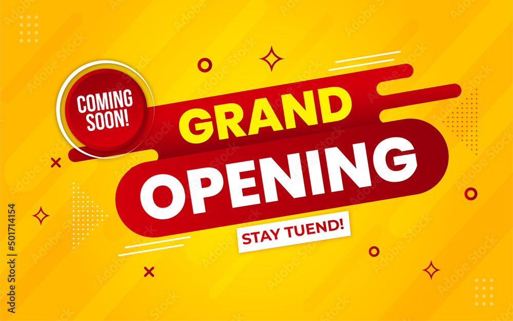 Grand opening sale poster sale banner design template Stock Vector ...
