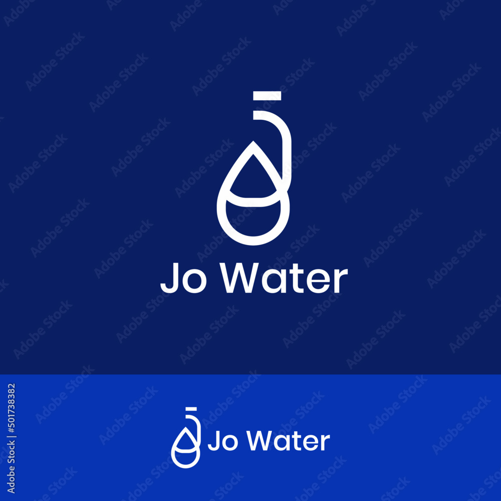 J Drop Water Logo Vector. Letter J Drop Water Alphabeth Illustration ...