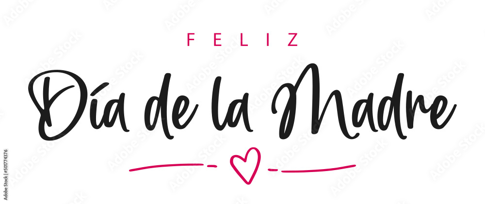 Feliz Día de la Madre, spanish text. Happy mother's Day. Vector Stock ...
