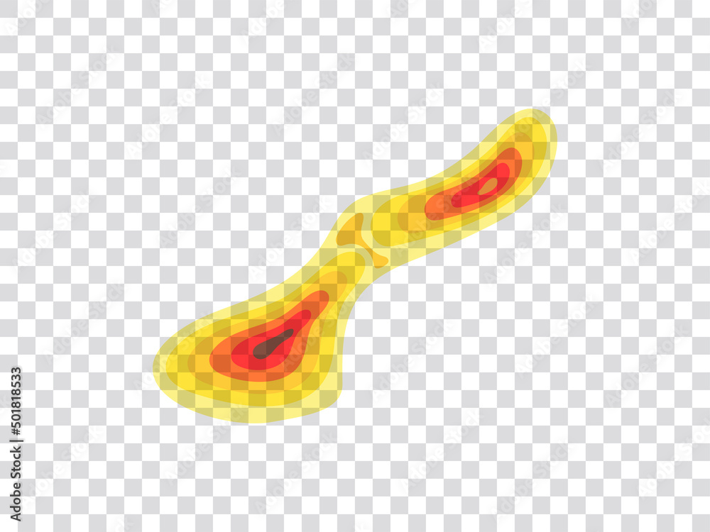 Vector graphic of infrared rays with hot spots spectrum on transparent ...