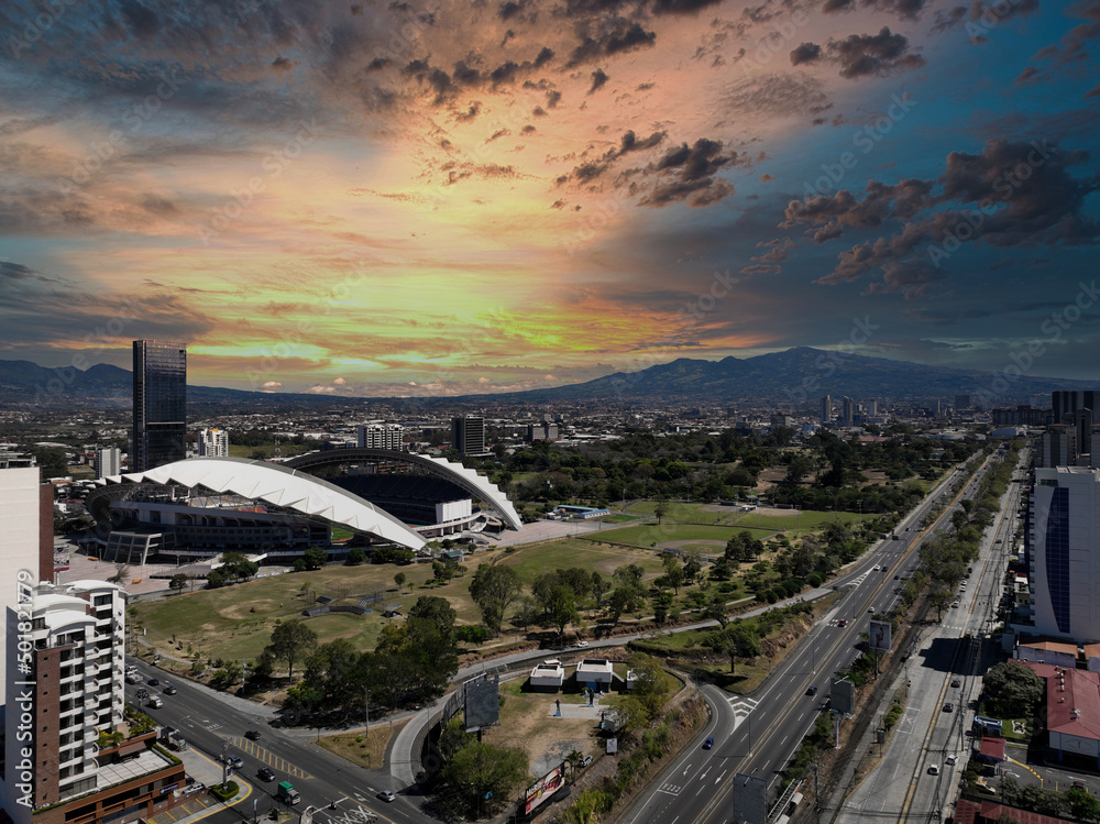 La Sabana Park and Costa Rica National Stadium Stock Photo | Adobe Stock
