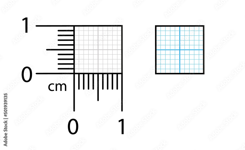 Vector illustration of corner rulers from isolated on white background ...