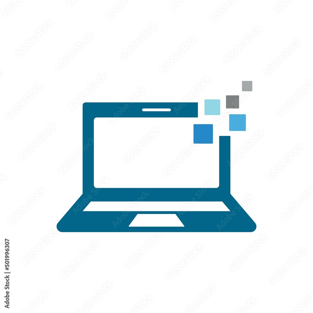 Computer monitor logo vector Stock Vector | Adobe Stock