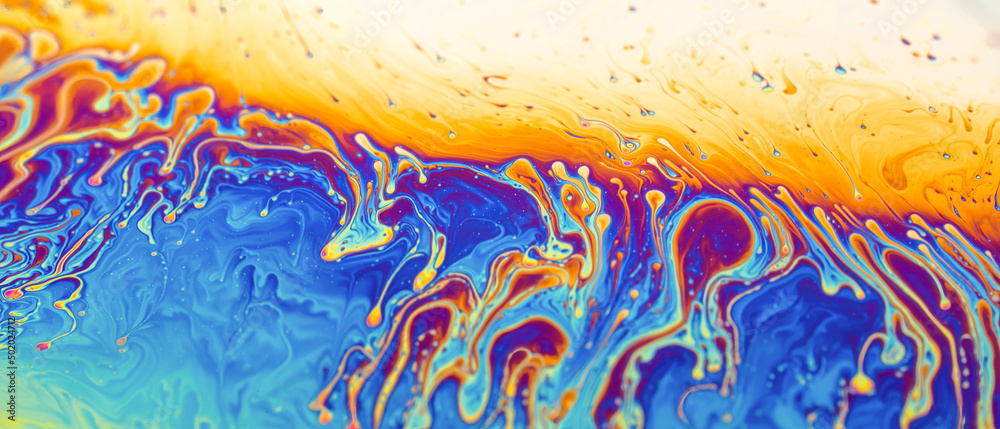 Soap bubble Dispersion of light. Macro photo of a soap bubble ...