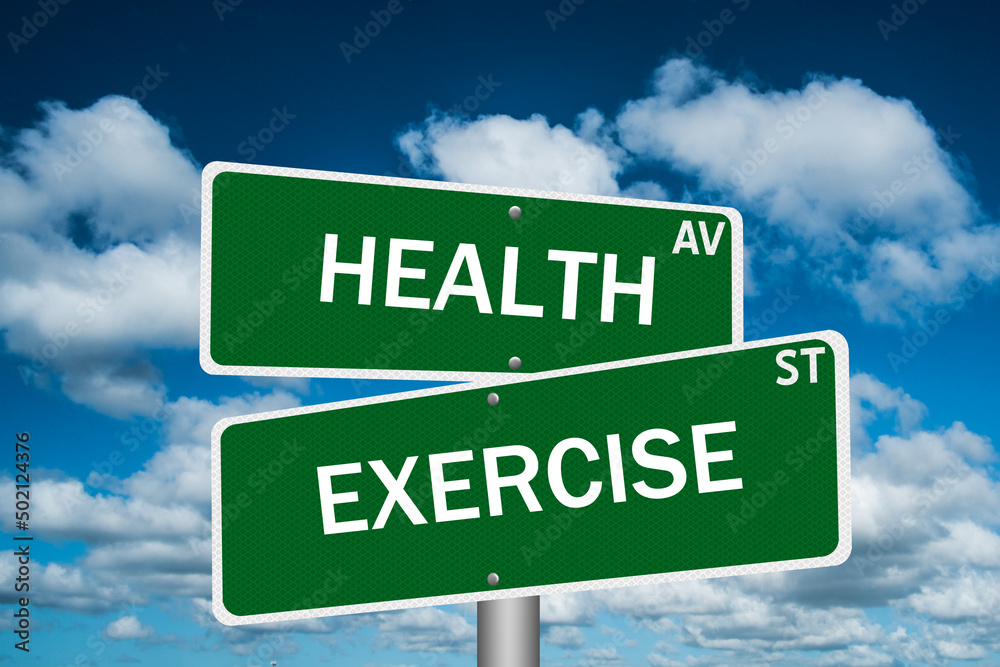 Health and Exercise signs for a healthy lifestyle. Stock Photo | Adobe ...