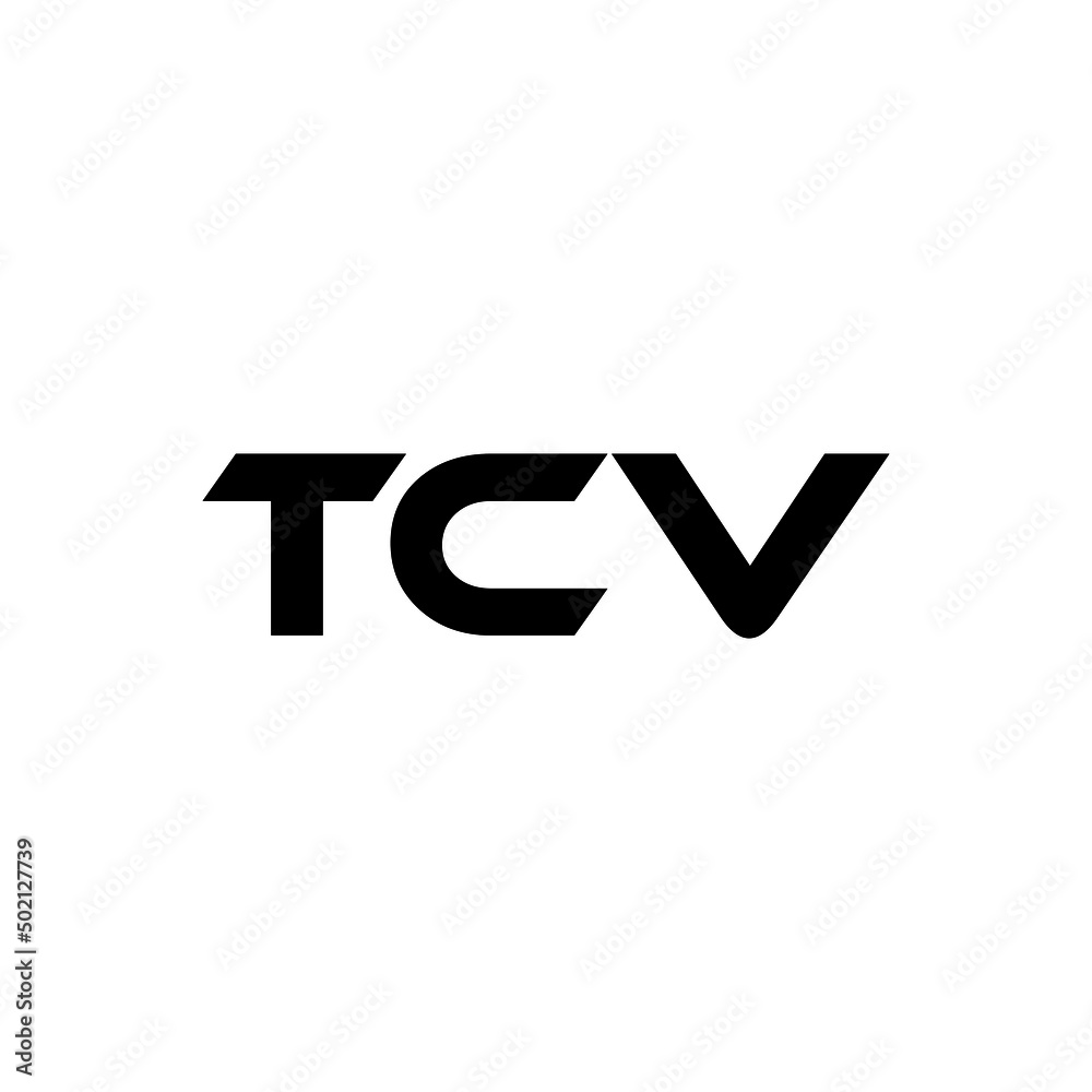 TCV letter logo design with white background in illustrator, vector ...