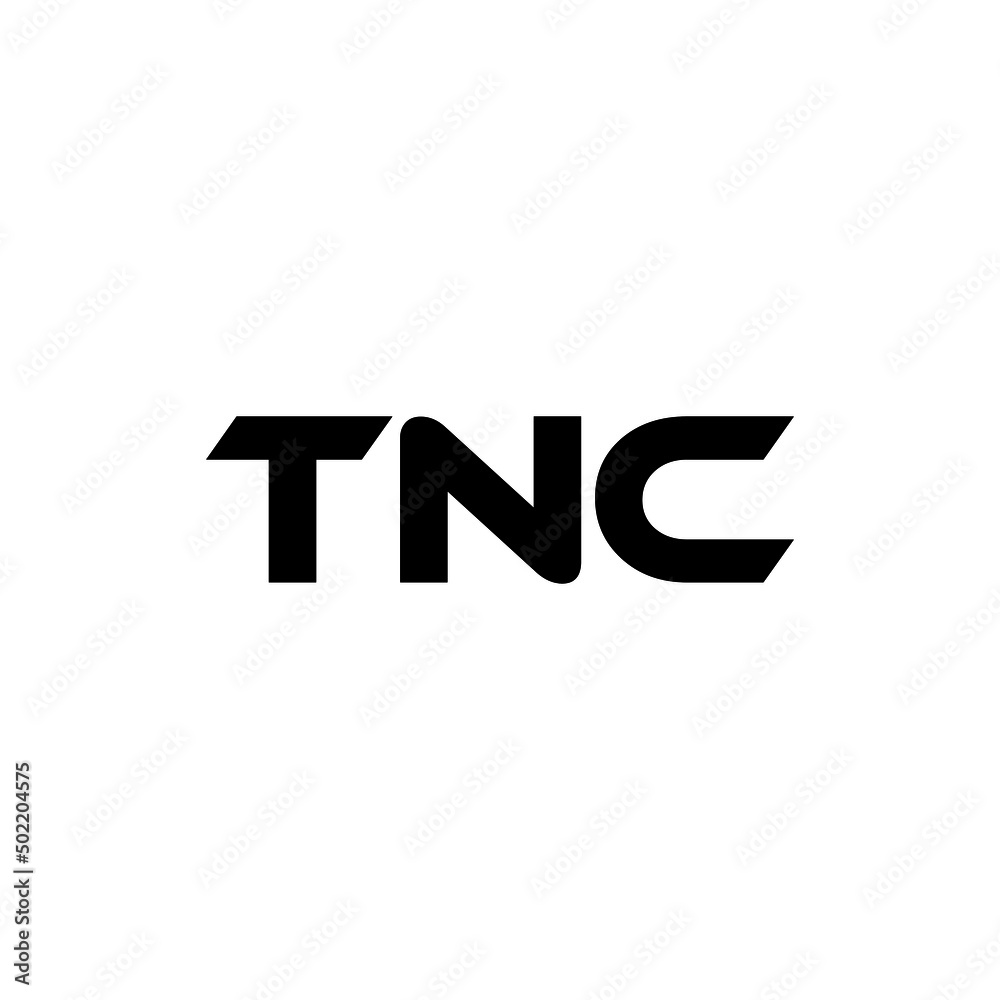 Stock-Vektorgrafik „TNC letter logo design with white background in ...