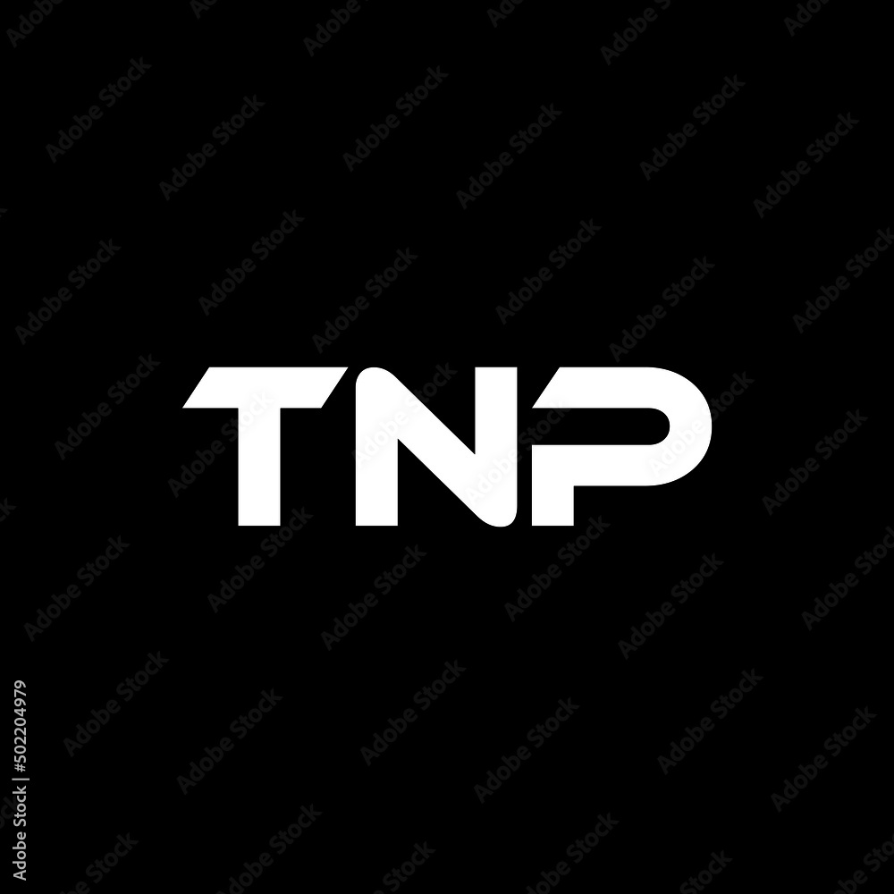 Stock-Vektorgrafik „TNP letter logo design with black background in ...