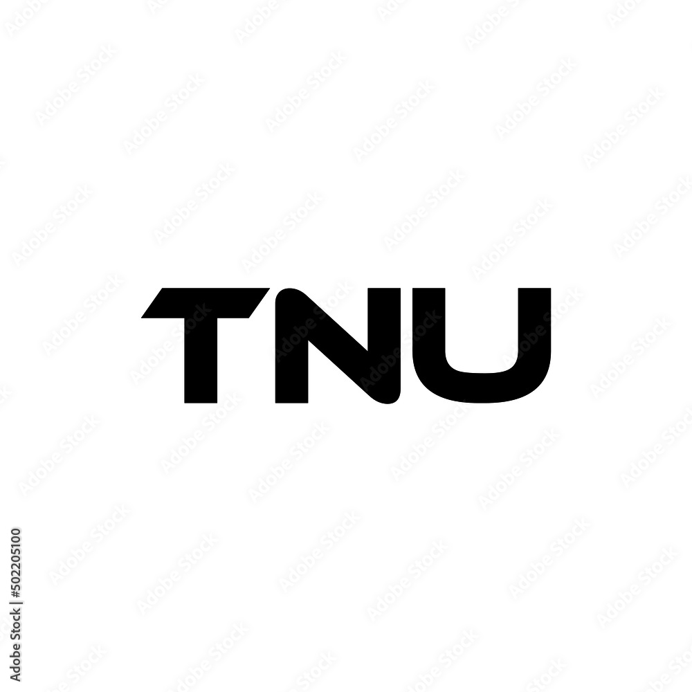 TNU letter logo design with white background in illustrator, vector ...