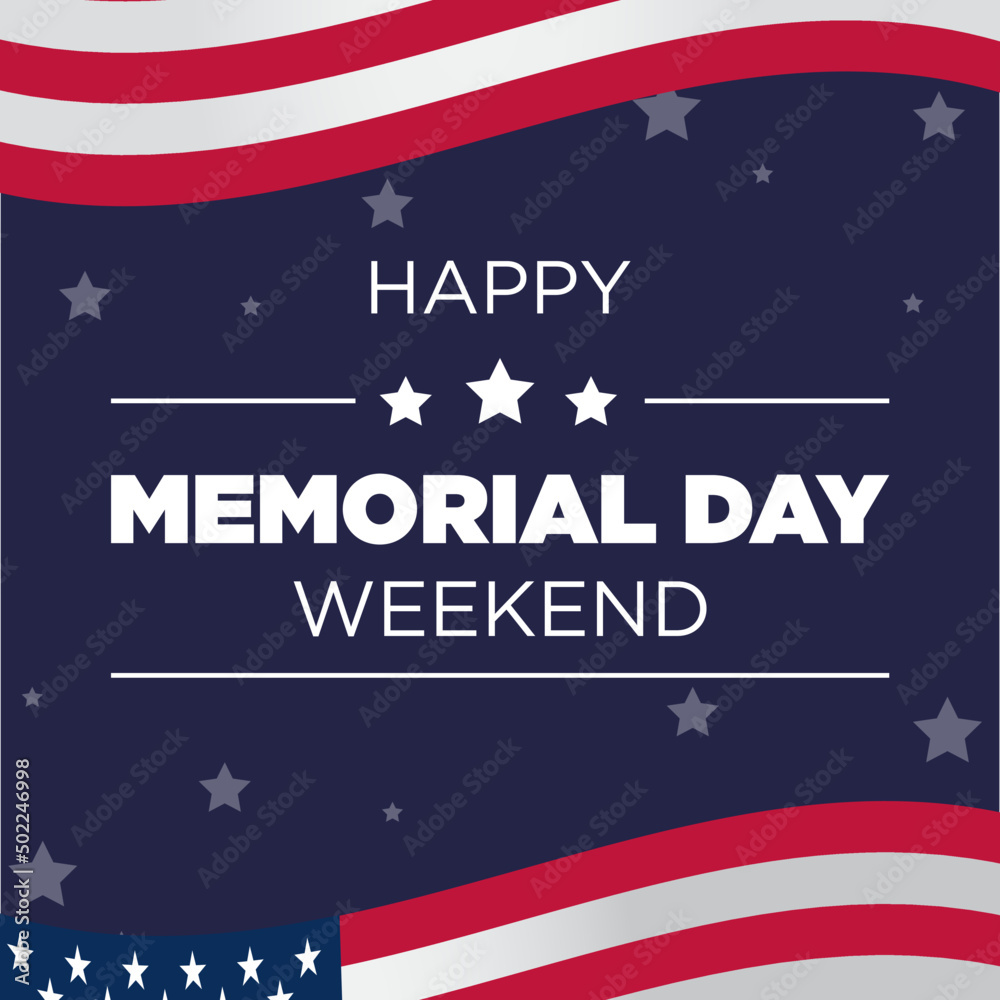 Happy Memorial Day weekend Stock Vector | Adobe Stock