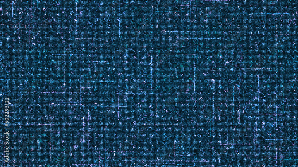 Background from pixel map with moving lines. Animation. Map inside ...