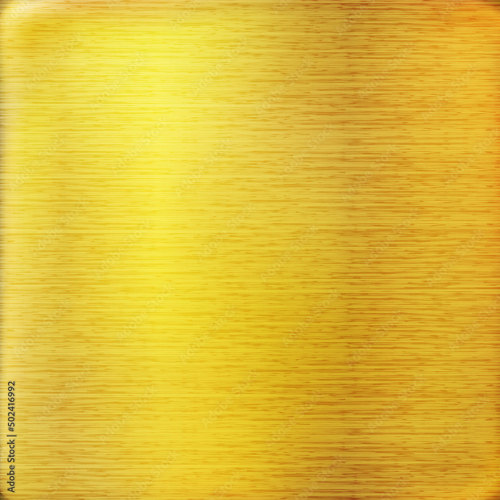 Brushed or polished gold metal texture background. Square Realistic ...
