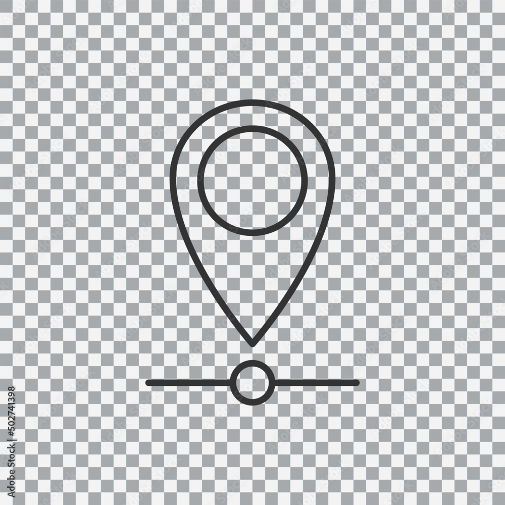 Placeholder outline icon isolated on transparent background. Vector ...
