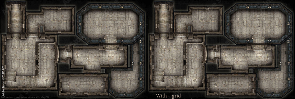 Dungeon map for the board game dungeons and dragons, it has a lot of ...