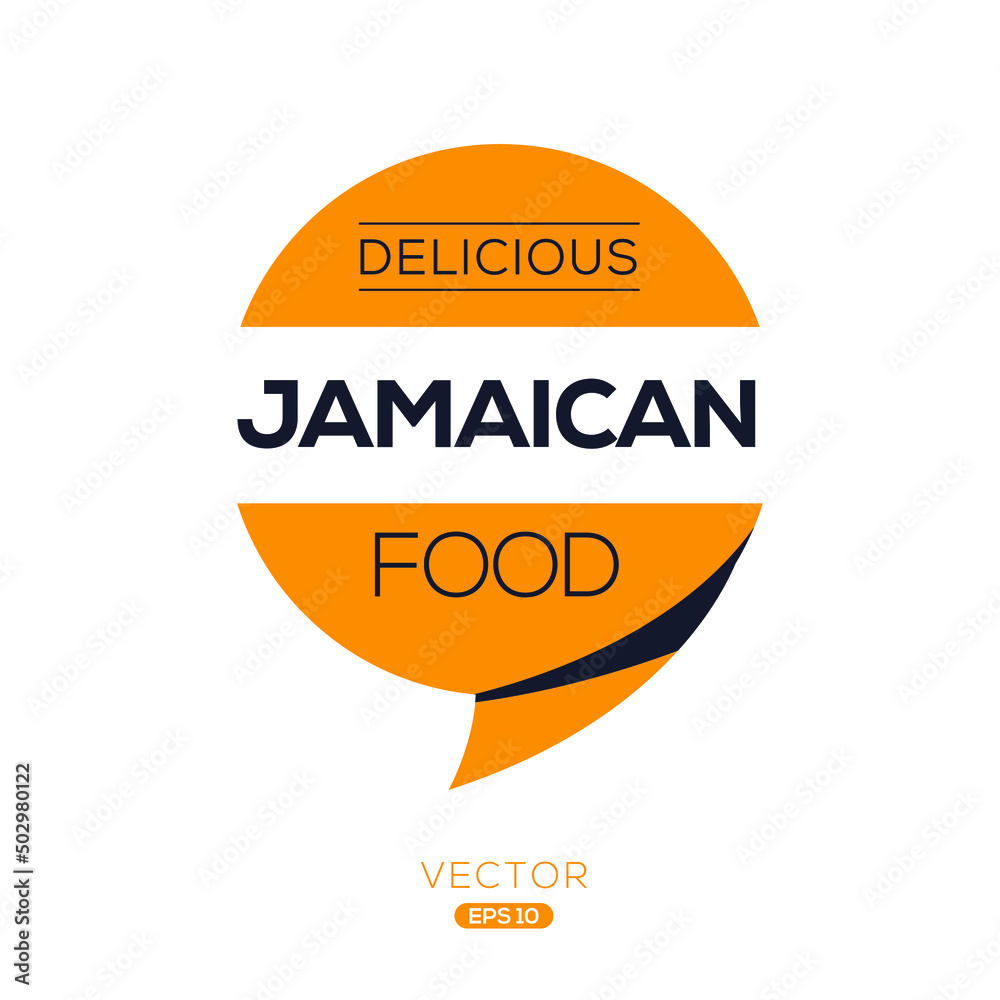 Creative (Jamaican food) logo, sticker, badge, label, vector ...
