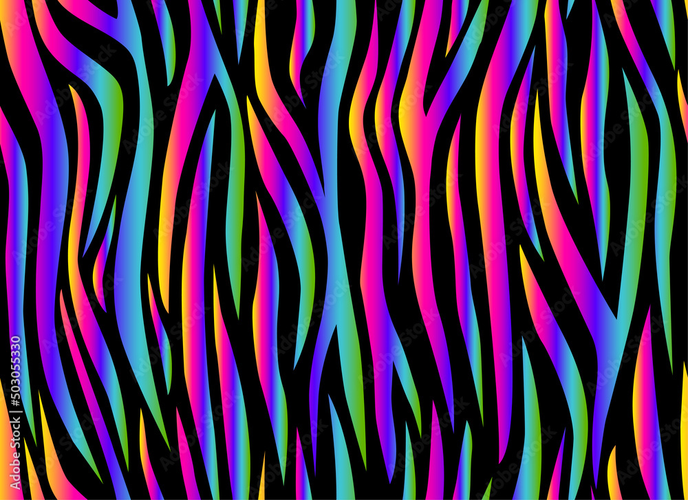 Rainbow Zebra Print Background Rainbow Leopard Print Vector Images