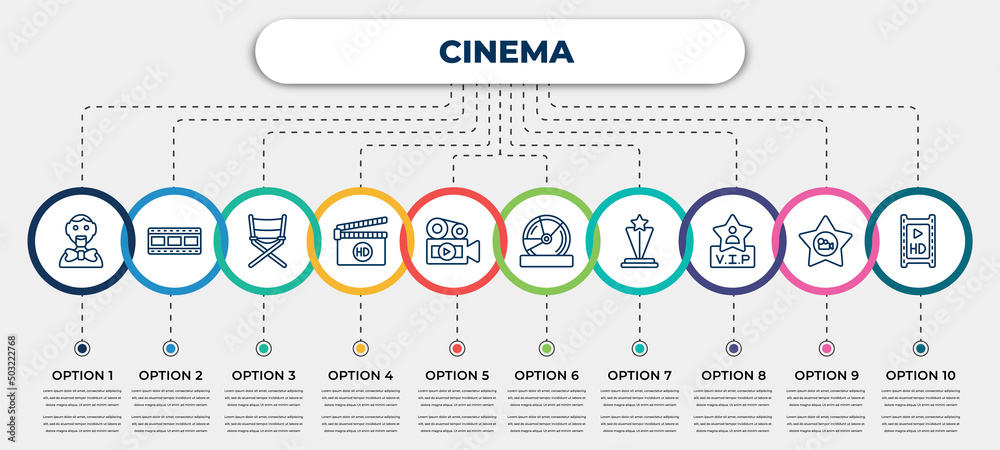 vector infographic template with icons and 10 options or steps ...