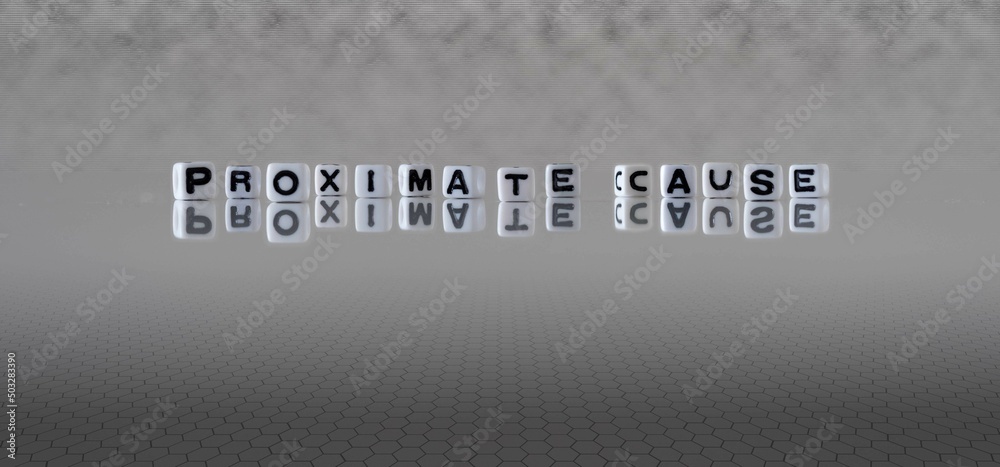 proximate cause word or concept represented by black and white letter ...