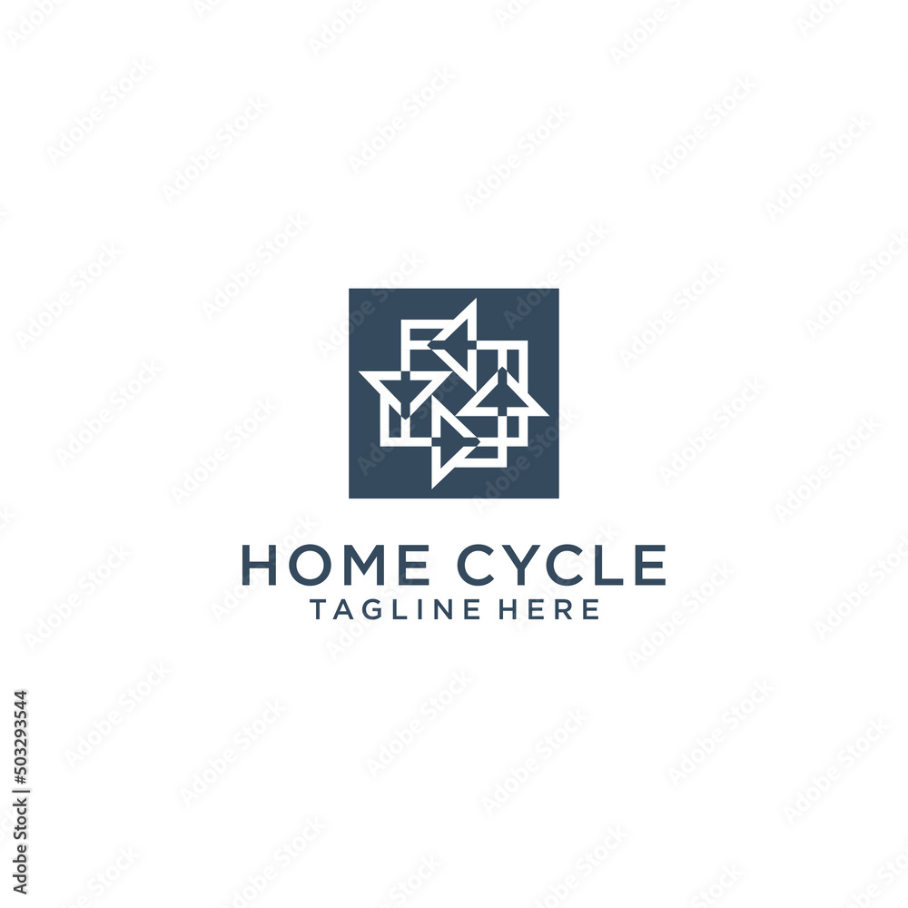 Home cycle logo icon design Stock Vector | Adobe Stock