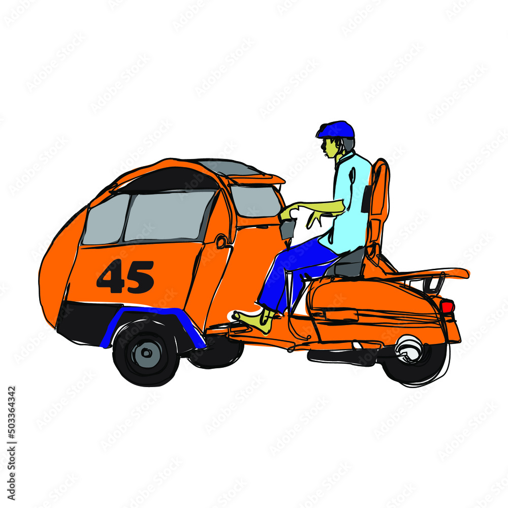 Helicak is the old city of Jakarta public transportation. (The three ...