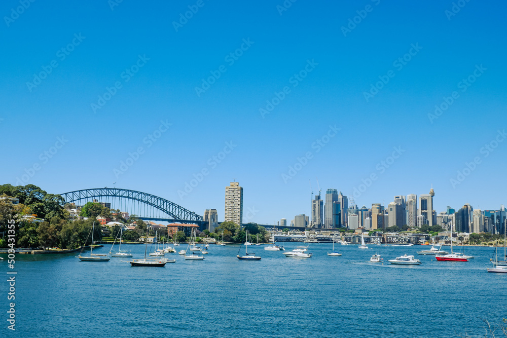 Iconic view of Sydney Cityscape from North Sydney, seeing the city ...
