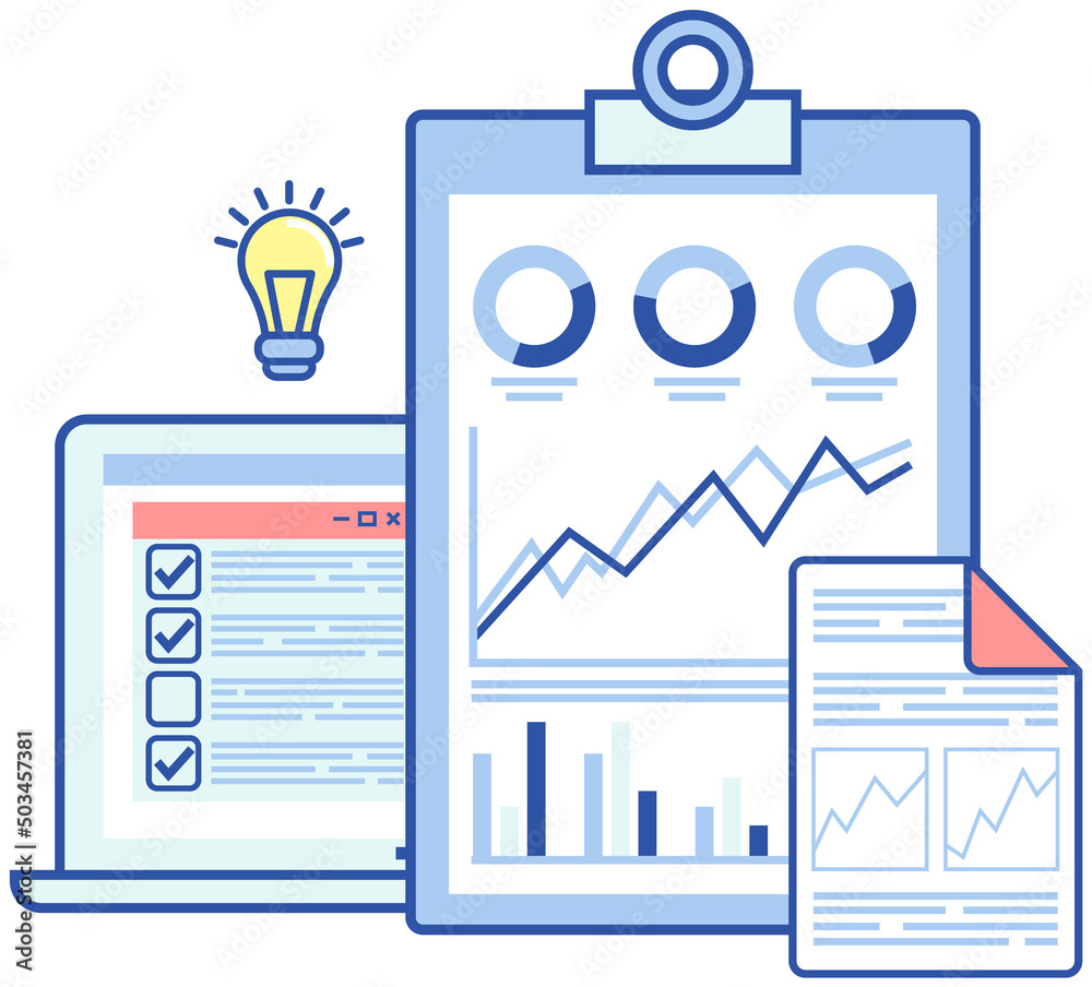 Vector de Stock Infographic chart vector template. Annual statistics ...