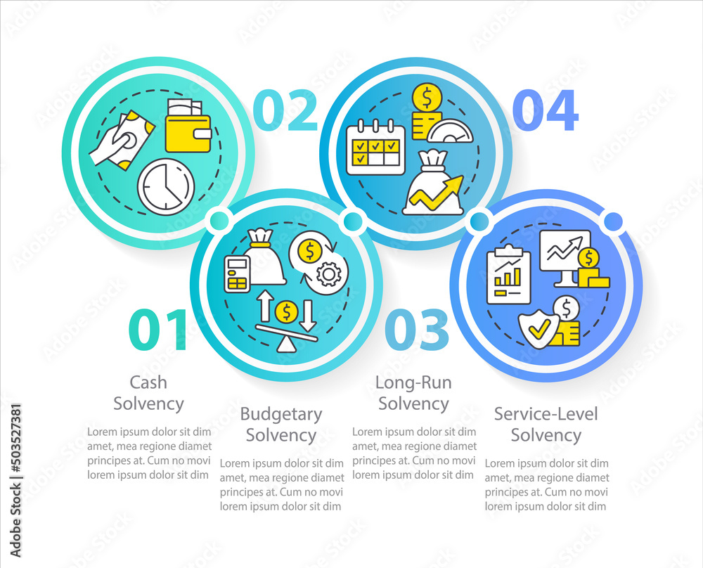 Budget balance circle infographic template. Expenditures and income ...