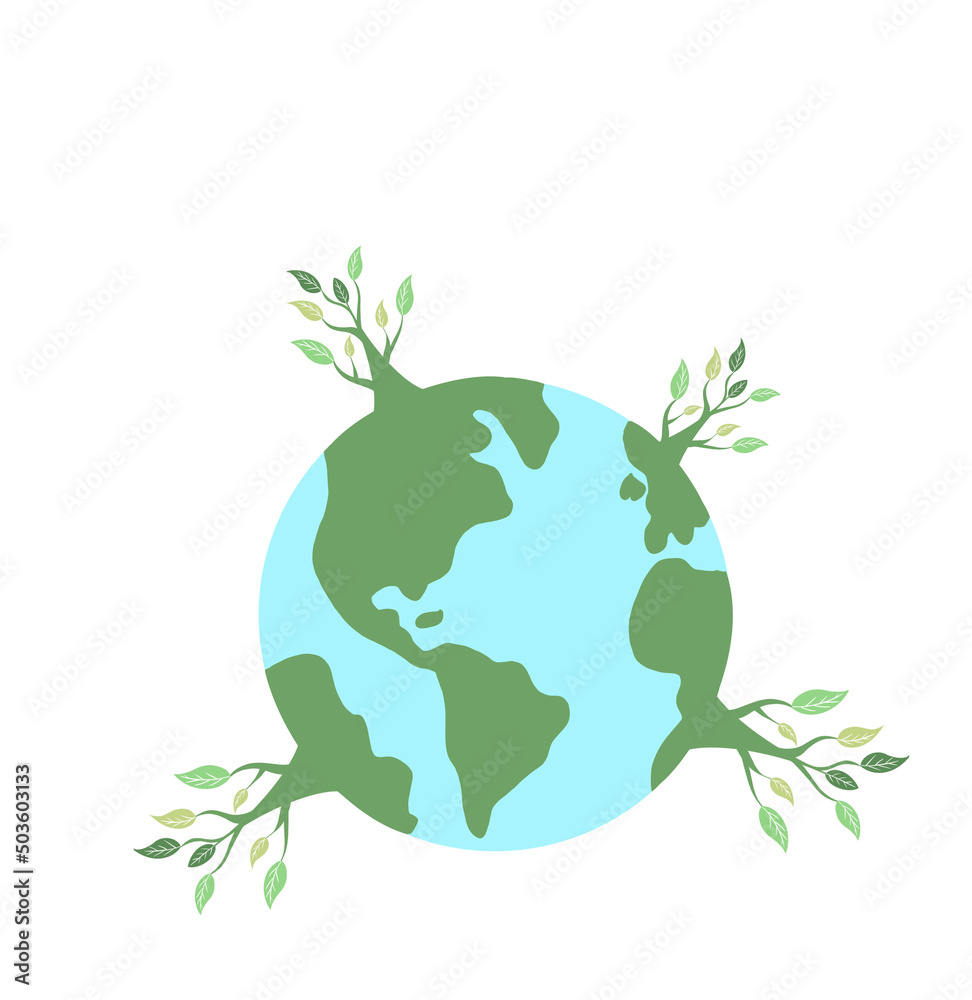 World Environment Day Concept Tree and Earth Stock Illustration | Adobe ...