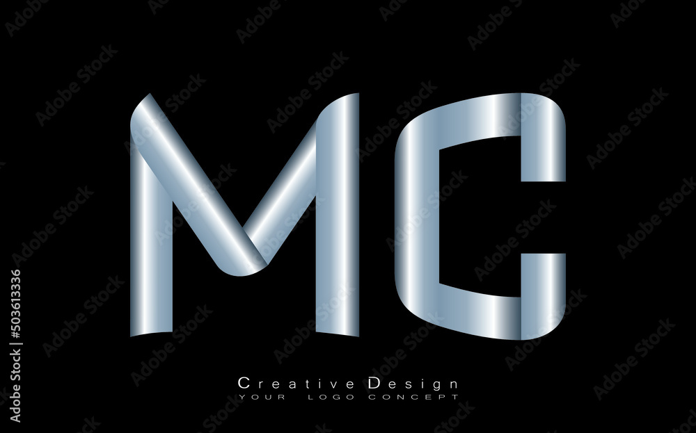 MC letter logo design template vector Stock Vector | Adobe Stock