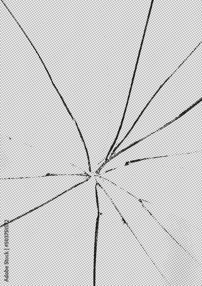 halftone cracked glass texture with a transparent background Stock ...
