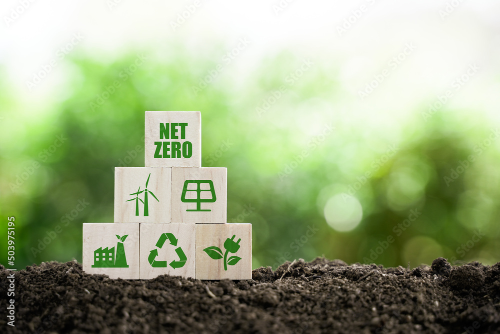 Net Zero and Carbon Neutral Concepts Net Zero Emissions Goals Weather neutral long-term strategy ...