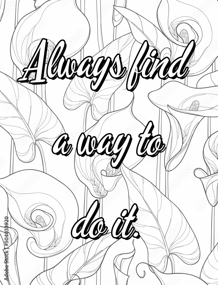 Inspirational Motivational quotes coloring pages, positive Affirmations ...