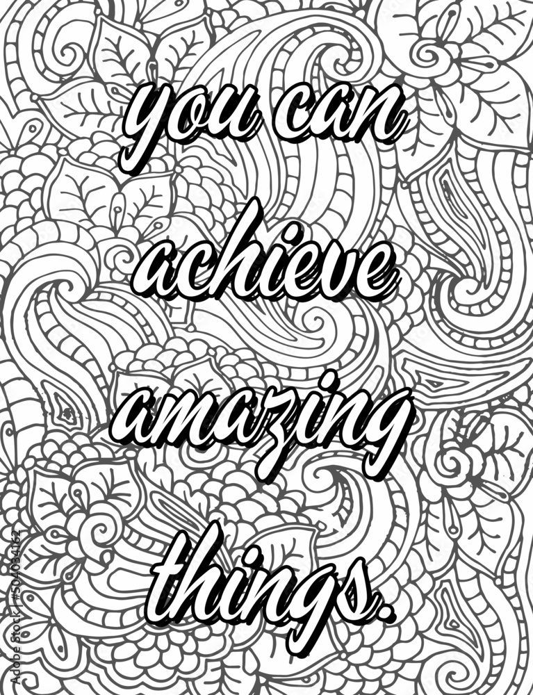 Inspirational Motivational quotes coloring pages, positive Affirmations ...