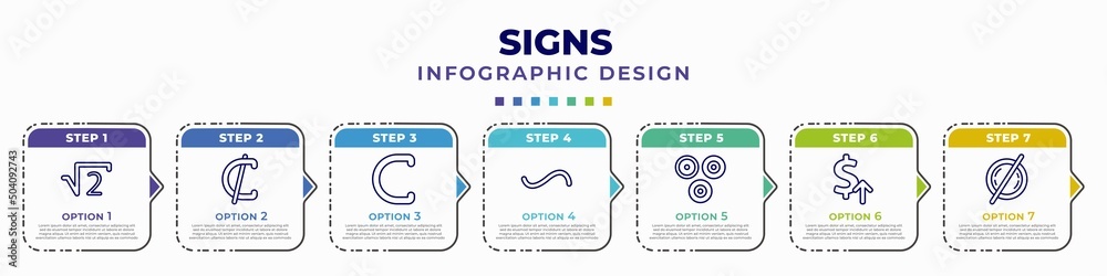 Vetor infographic template with icons and 7 options or steps ...