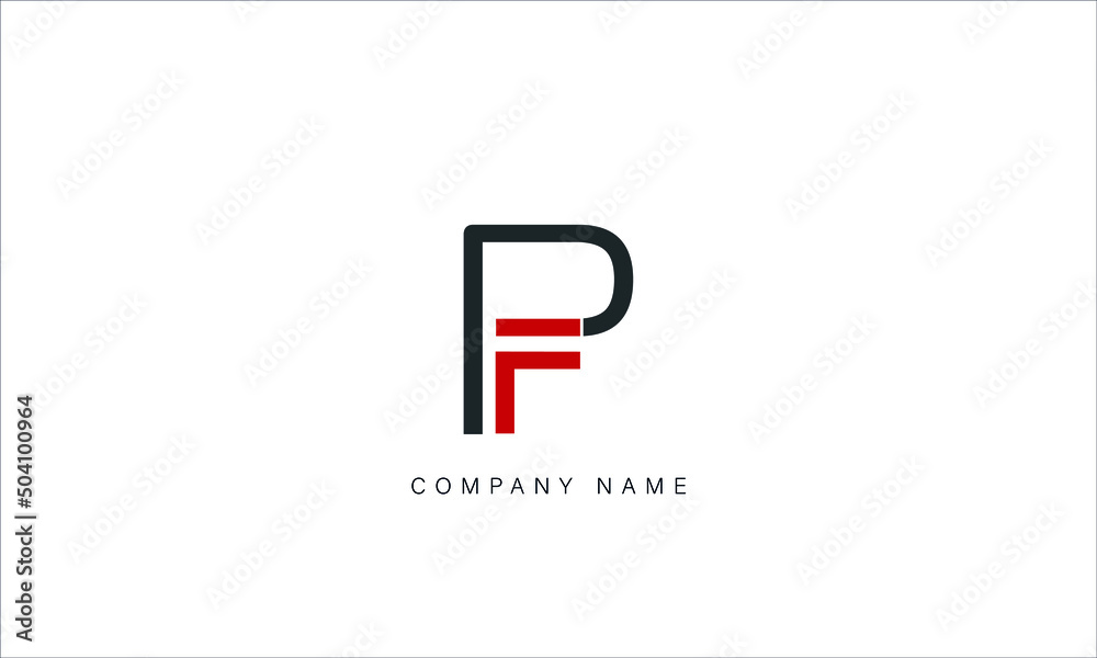 FP, PF, Letters Logo Monogram Stock Vector | Adobe Stock