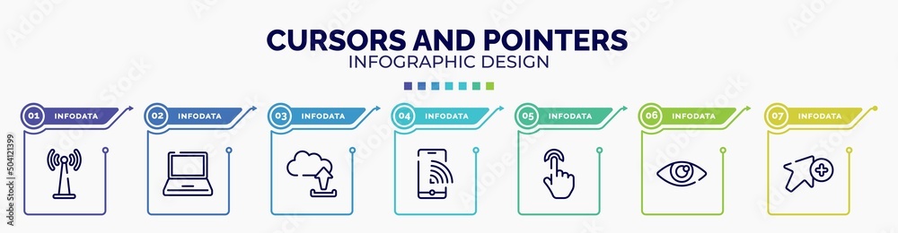 infographic for cursors and pointers concept. vector infographic ...