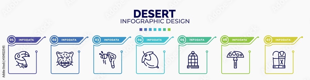 infographic for desert concept. vector infographic template with icons ...
