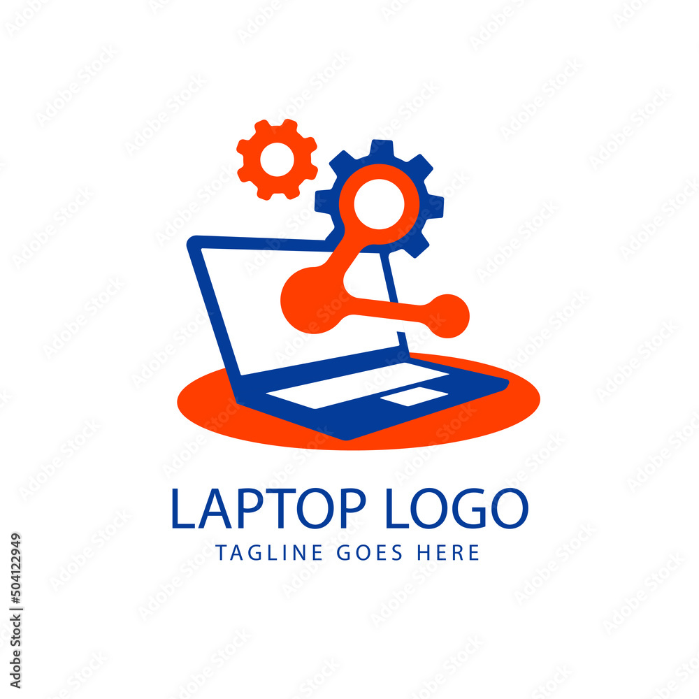Computer logo design. Pc fix, repair icon. Computer maintenance service ...