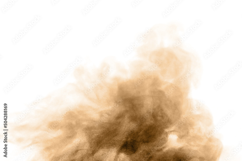 Brown dust powder explosion. Stock Photo | Adobe Stock