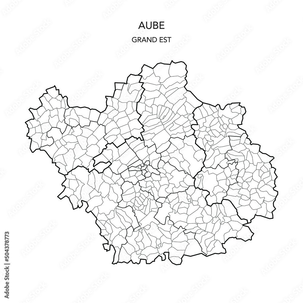 Vector Map of the Geopolitical Subdivisions of The Département De L ...