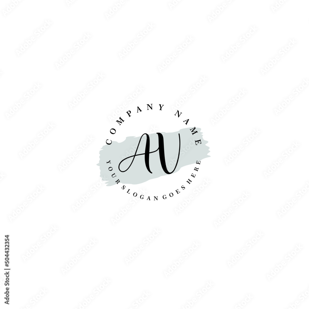 AV Beauty vector initial logo Stock Vector | Adobe Stock