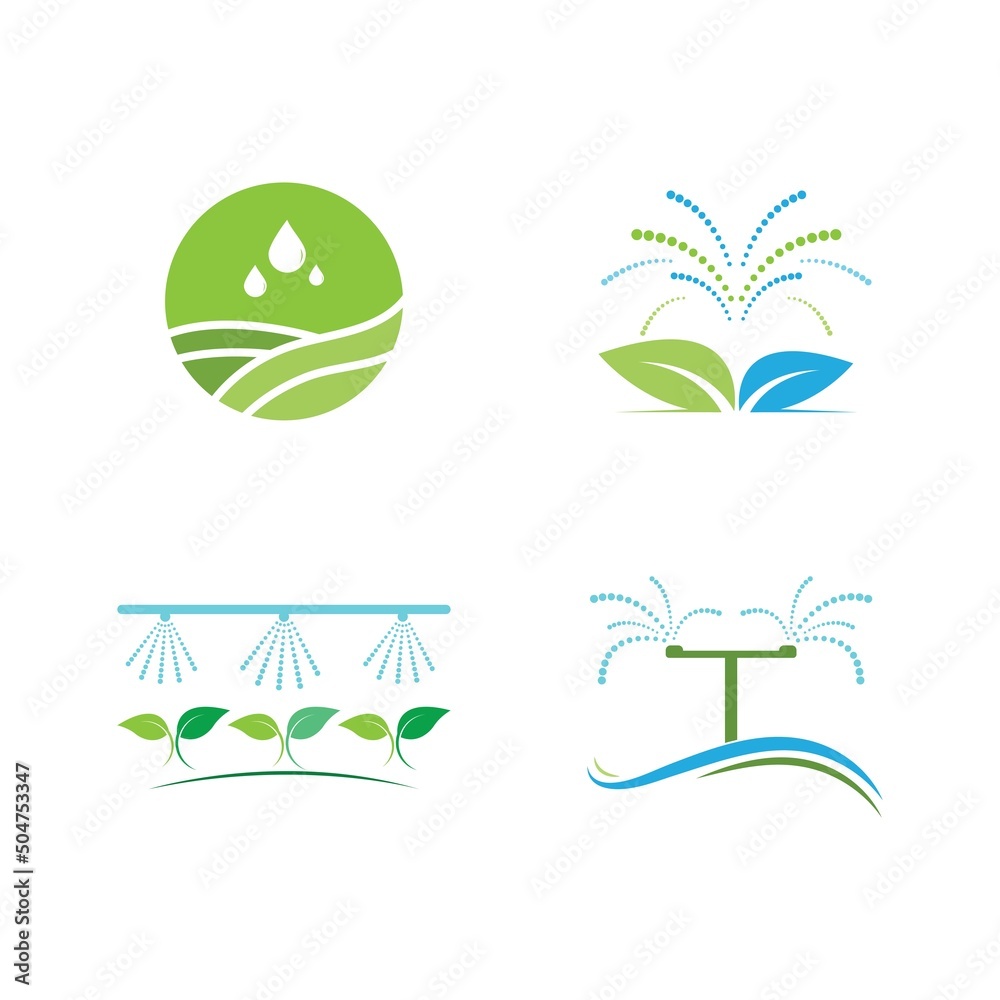 Irrigation logo design vector. Icon Symbol. Template Illustration Stock ...