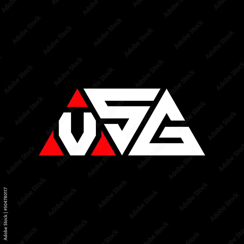 Image vectorielle Stock VSG triangle letter logo design with triangle ...
