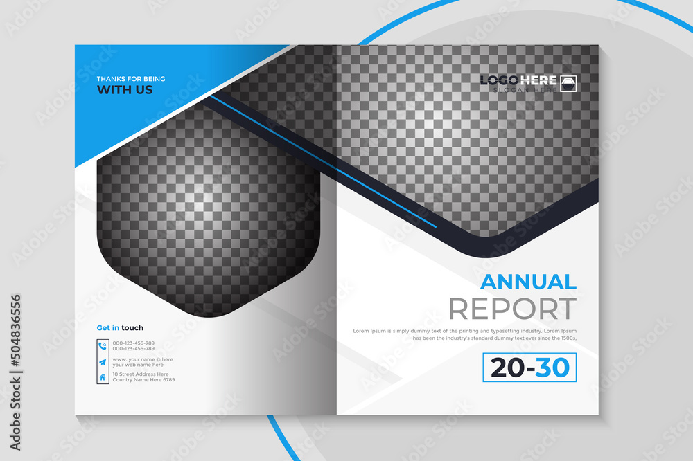 Business modern Front and Back annual report Brochure Cover Template ...